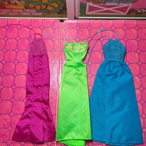 Barbie | Toys | Y2k Mattel Barbie Brand Pink Label Neon Gowns | Poshmark